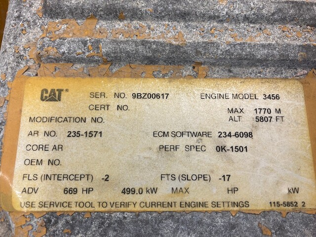Caterpillar 3456-669hp Electronic Diesel Engine