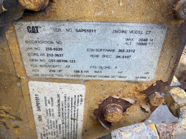 Caterpillar C7 ACERT-210hp Diesel Engine