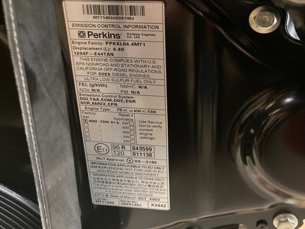 New 2023 Perkins 1204F-E44TA | 122Hp